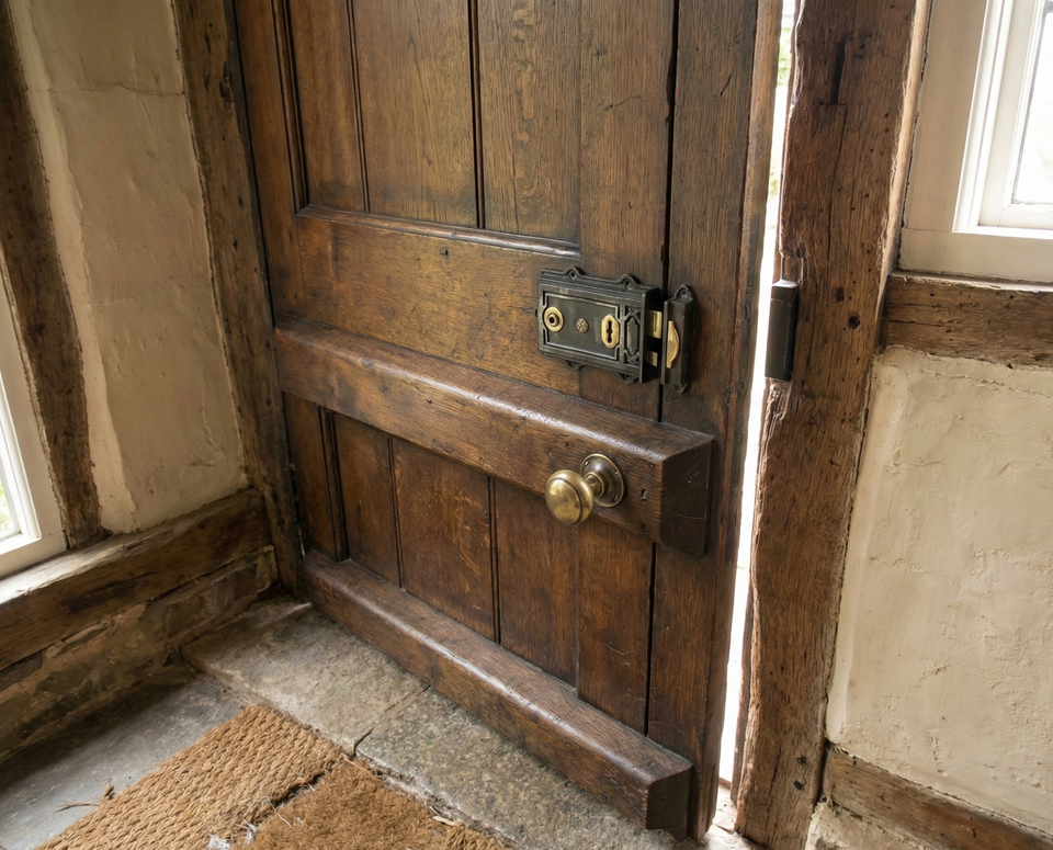 Rim Door Latch Lock Cast Iron Antique Black Rustic Vintage Old Retro ...