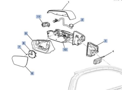 Genuine GM Driver Side Door Mirror without Cover 84604246 OEM | eBay