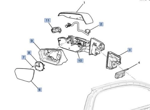 Genuine GM Driver Side Door Mirror without Cover 84604246 OEM | eBay