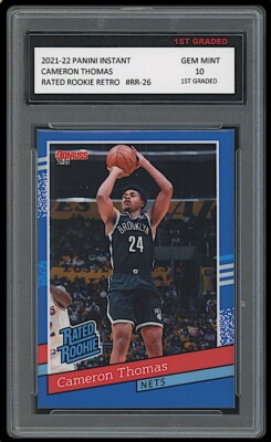 Cameron Thomas 2021 Panini Instant 1st Graded 10 Rated Retro Rookie ...