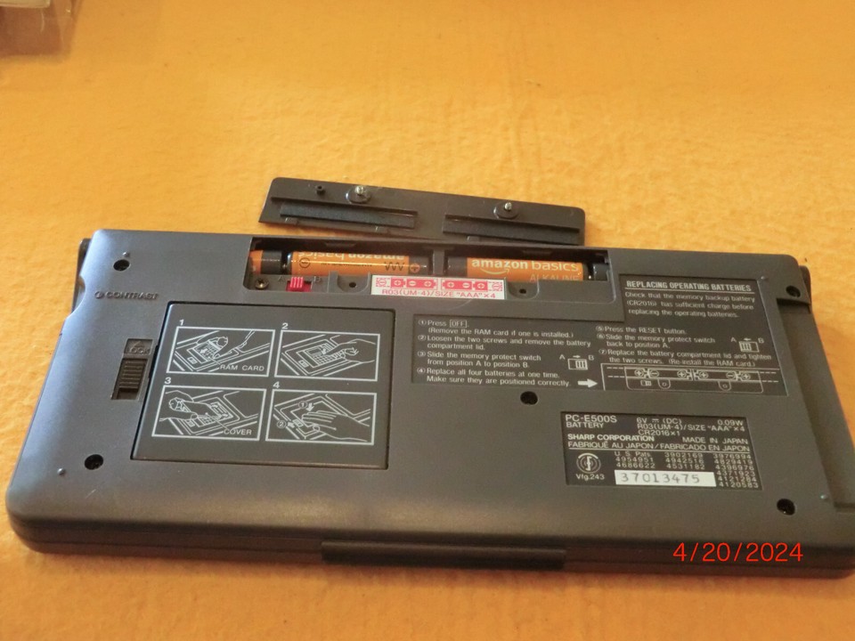 VINTAGE Sharp PC-E500S with 16K RAM Calculator/Computer | eBay