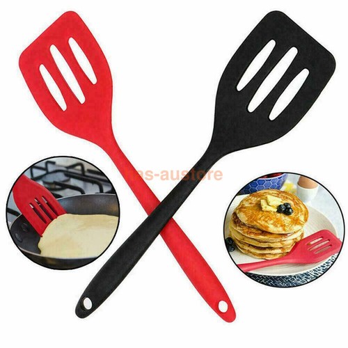 AU Silicone Spatula Non stick Fish Slice Egg Turners Kitchen Utensil ...