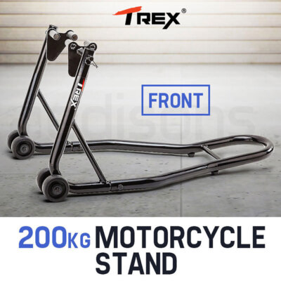 T-REX Motorcycle Front Stand Heavy-Duty Motorbike Lift Paddock Carrier ...