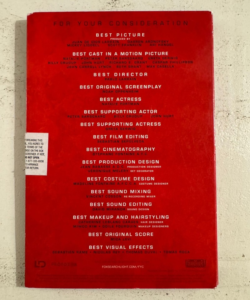 JACKIE - FOX SEARCHLIGHT PICTURES - DVD - VG+ | eBay