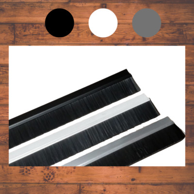 Door Aluminum Brush Draught Excluder Strip Doors Bottom Sweep 3 Colour ...
