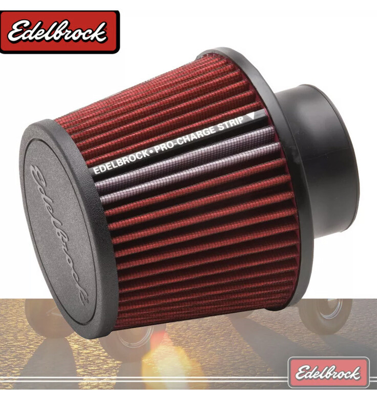 Edelbrock 43651 Pro-Flo Universal Red Conical Air Filter w/ 3" Inlet ...