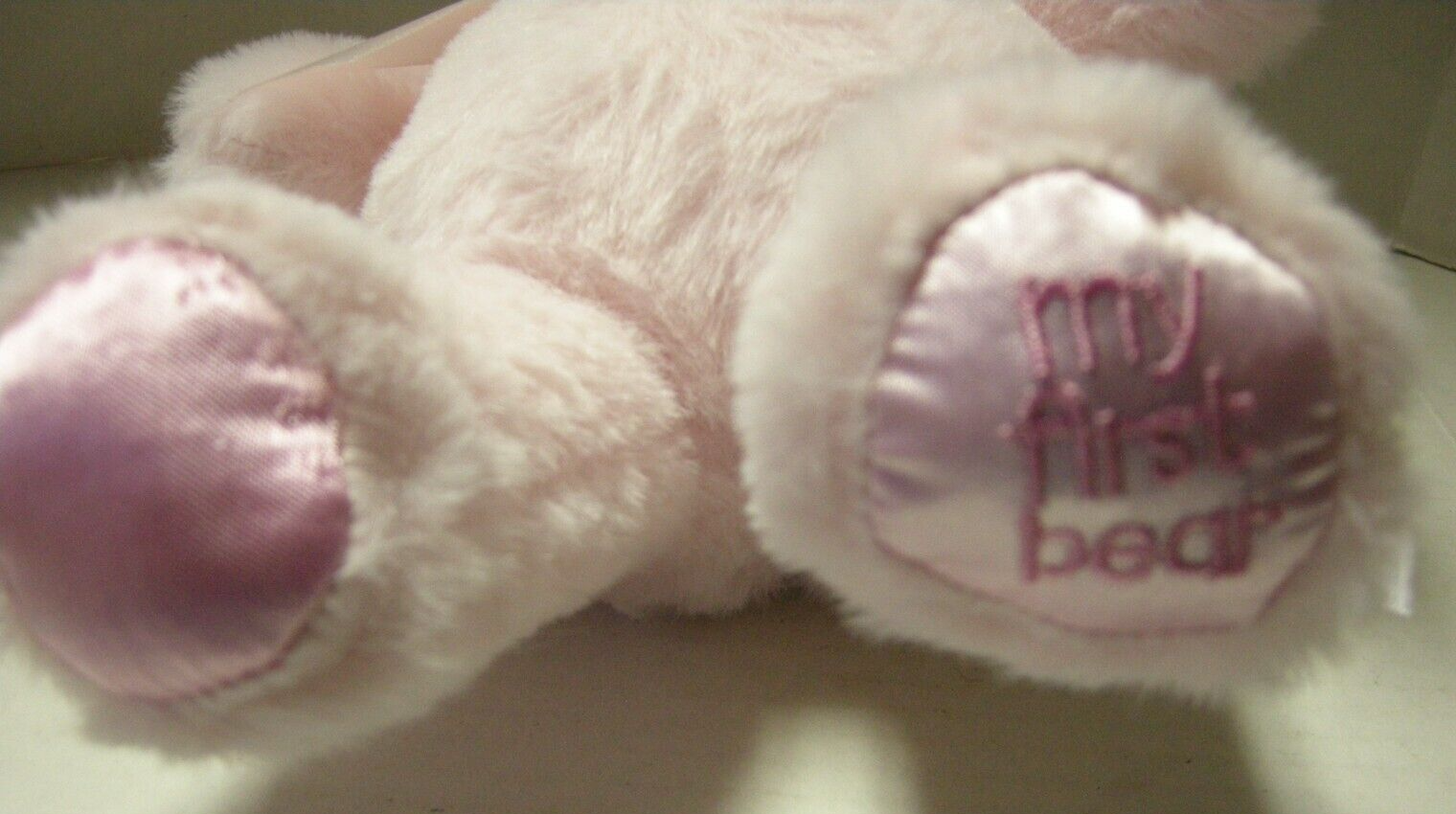 Baby's First Teddy Bear By Linzy Toys, 10", Pink, Foot Reads "My First ...