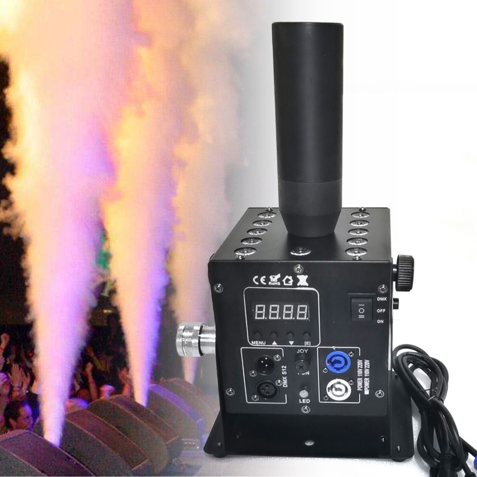 2 Pack LED CO2 Jet Smoke Machine & 6m Hose CO2 Cannon DMX Blaster DJ ...