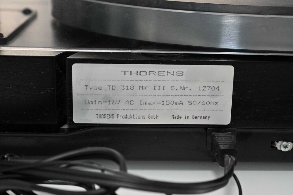 THORENS TD 318 Mk III vintage turntable with accessories in original ...