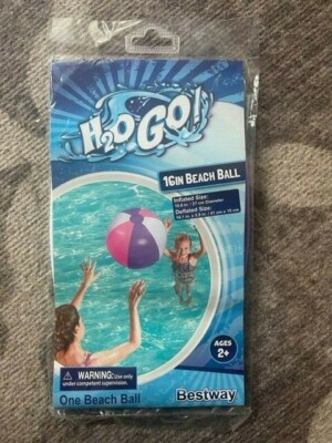 H2O GO! 18 in. Beach Ball Ages 2+ Color-pink, white and purple. | eBay