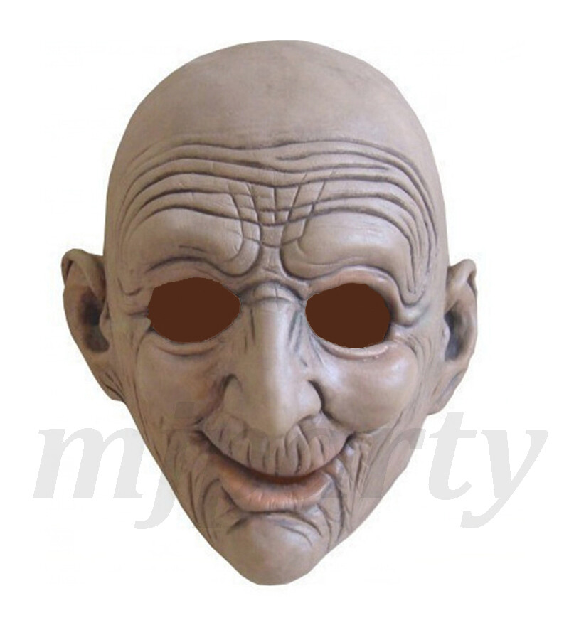 Adult Granny Mask Latex Full Head Grandma Old Lady Woman Mask Halloween ...