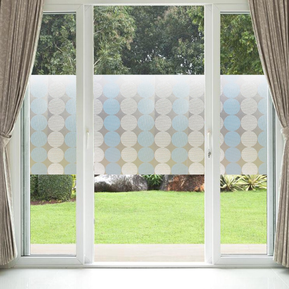 78" Privacy Frosted Window Film Glass Stickers Self Adhesive Bathroom ...