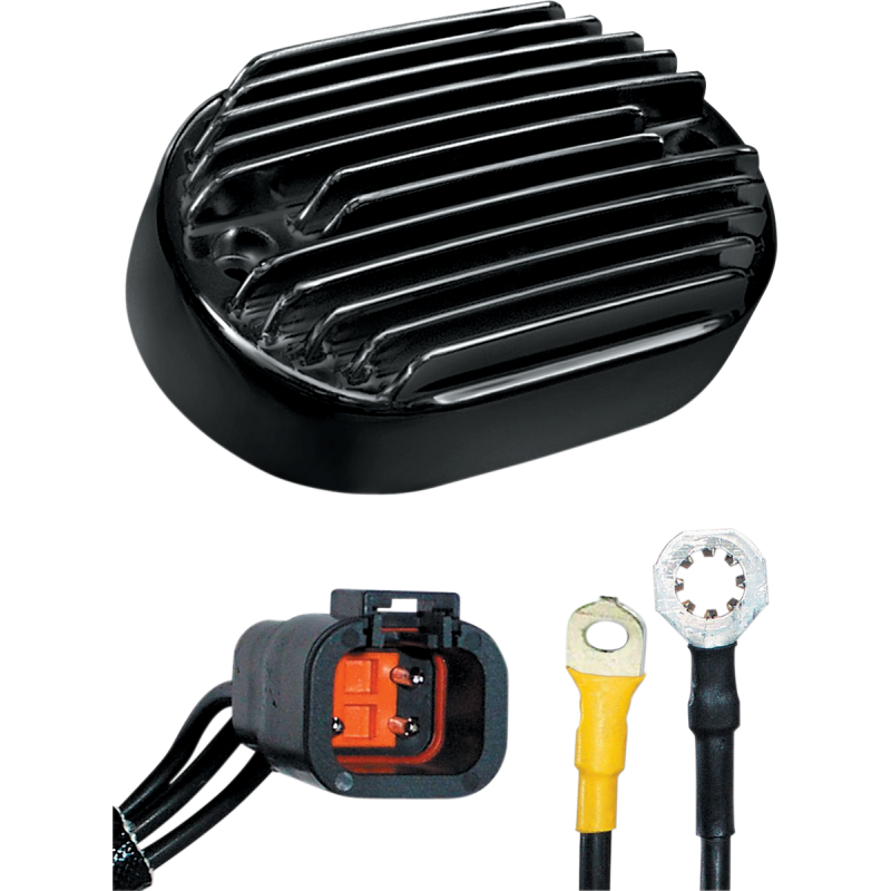 Drag Specialties black Voltage Regulator Fits 01-06 FLST,FXST -7808 ...