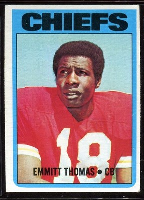 Football Card 1972 Topps Emmitt Thomas Kansas City Chiefs 157 Rookie | eBay