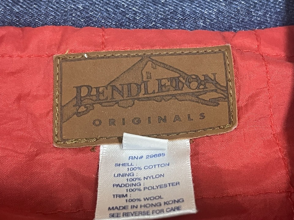Pendleton Wool Plaid Denim Lined Vest Snap Womens Size S Southwestern ...