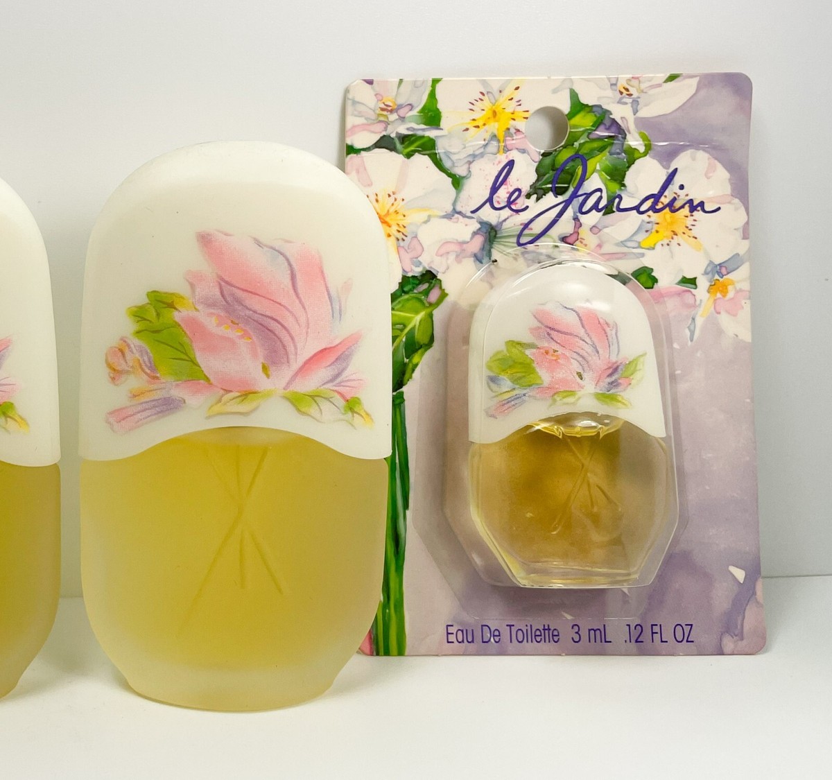LE JARDIN de Max Factor Eau De Toilette 4 PC VINTAGE ORIGINAL RARE SEE PICS