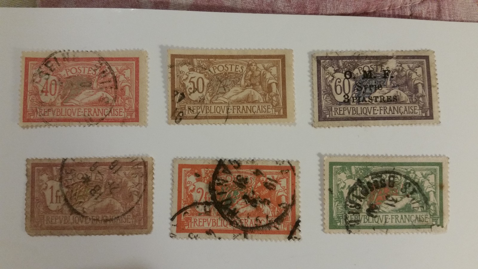 France 10f 1f 2f 40 50 60 Merson Type SG 431 French (high cat. value ...