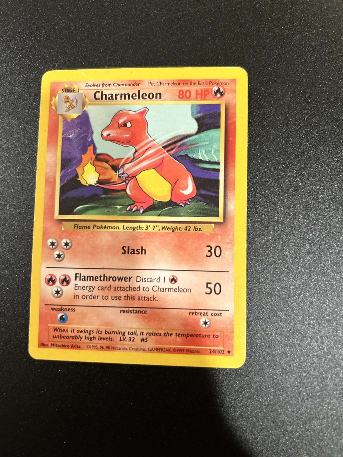 Pokémon TCG Charmeleon Base Set 24/102 Regular 1st Edition Uncommon | eBay