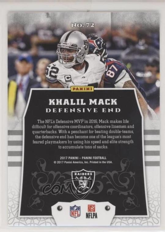 2017 Panini Knight's Templar Khalil Mack #72 | eBay