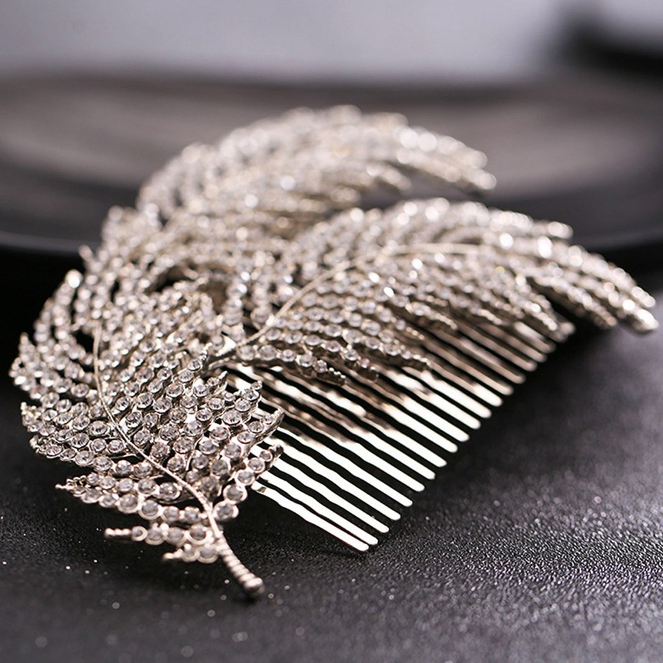 Crystal Rhinestone Wedding Hair Combs Bridal Side Comb Headpiece Hair ...