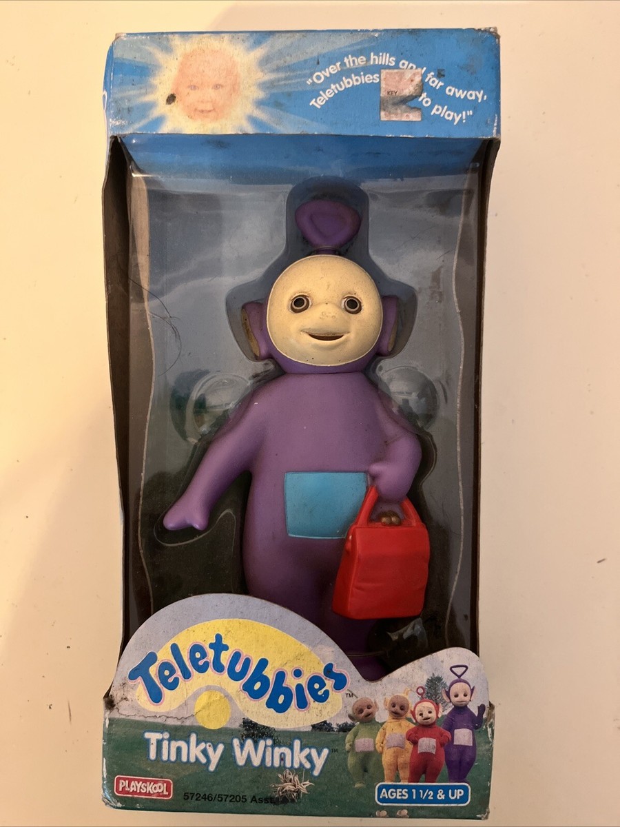 Teletubbies Tinky Winky Bag Vintage 1998 Mega Blocks Teletubbies Laa