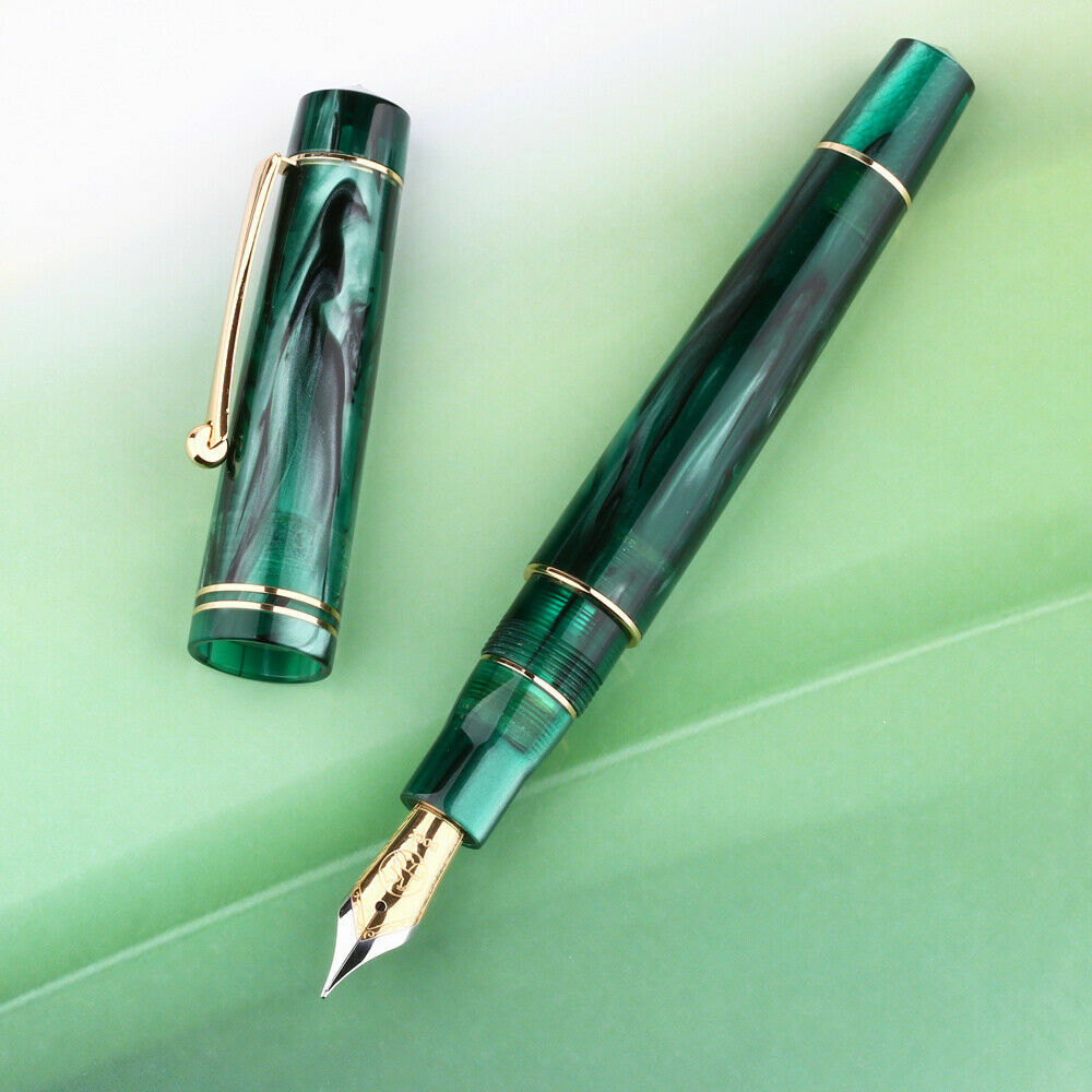 MAJOHN M800 Acrylic Resin Fountain Pen BOCK/Moonman F Nib Write Ink Pen ...