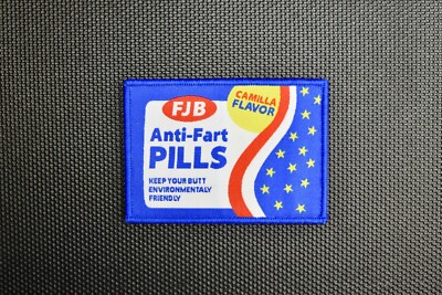 FJB Anti Fart Pills Woven Morale Patch Patriot MAGA Trump Let's Go ...