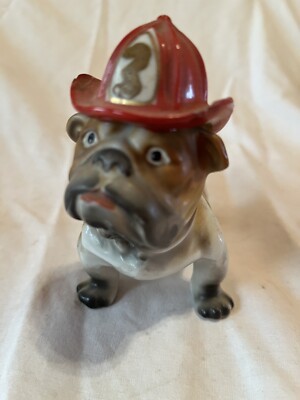 Whimsical Bulldog Fireman (324) | eBay