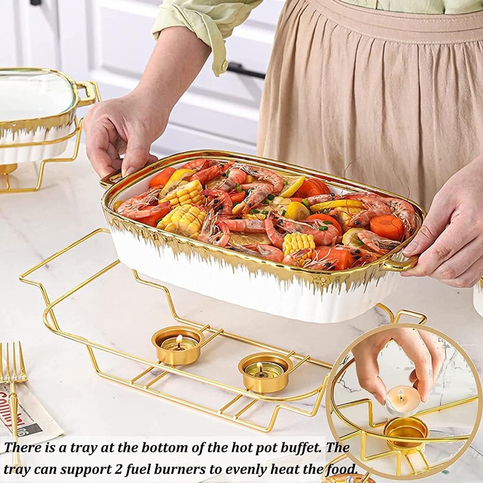 Ceramic Chafing Dish Food Warmer Buffet Wedding Party Gift | eBay UK