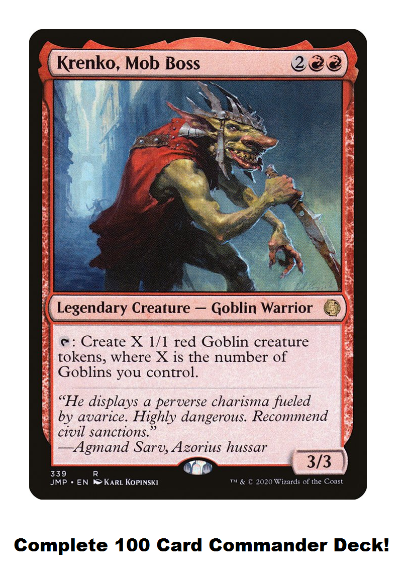 Krenko, Mob Boss Commander Deck EDH 100 Magic Cards Custom Deck MTG Goblins | eBay