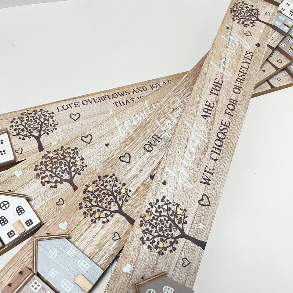 Real Wood Hanging Long Plaque Wall Decoration Home Decor Quote Friends ...