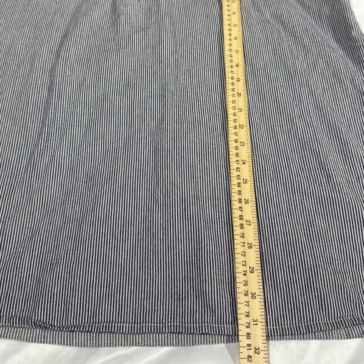 Vintage Key Shirt Blue Hickory Stripe Logger Pockets 1/2 Zip Up Mens ...