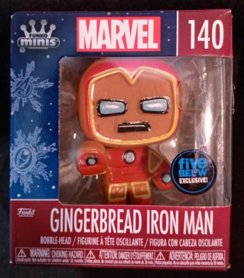 Marvel Funko Minis Gingerbread Iron Man Five Below Exclusive #140 NIB ...