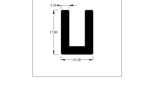 Large Rubber Edge Trim U Channel Rubber To Suit 6mm Panel 17mm High X ...
