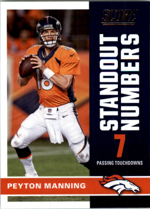 2017 Score Standout Numbers Denver Broncos Football Card #14 Peyton ...