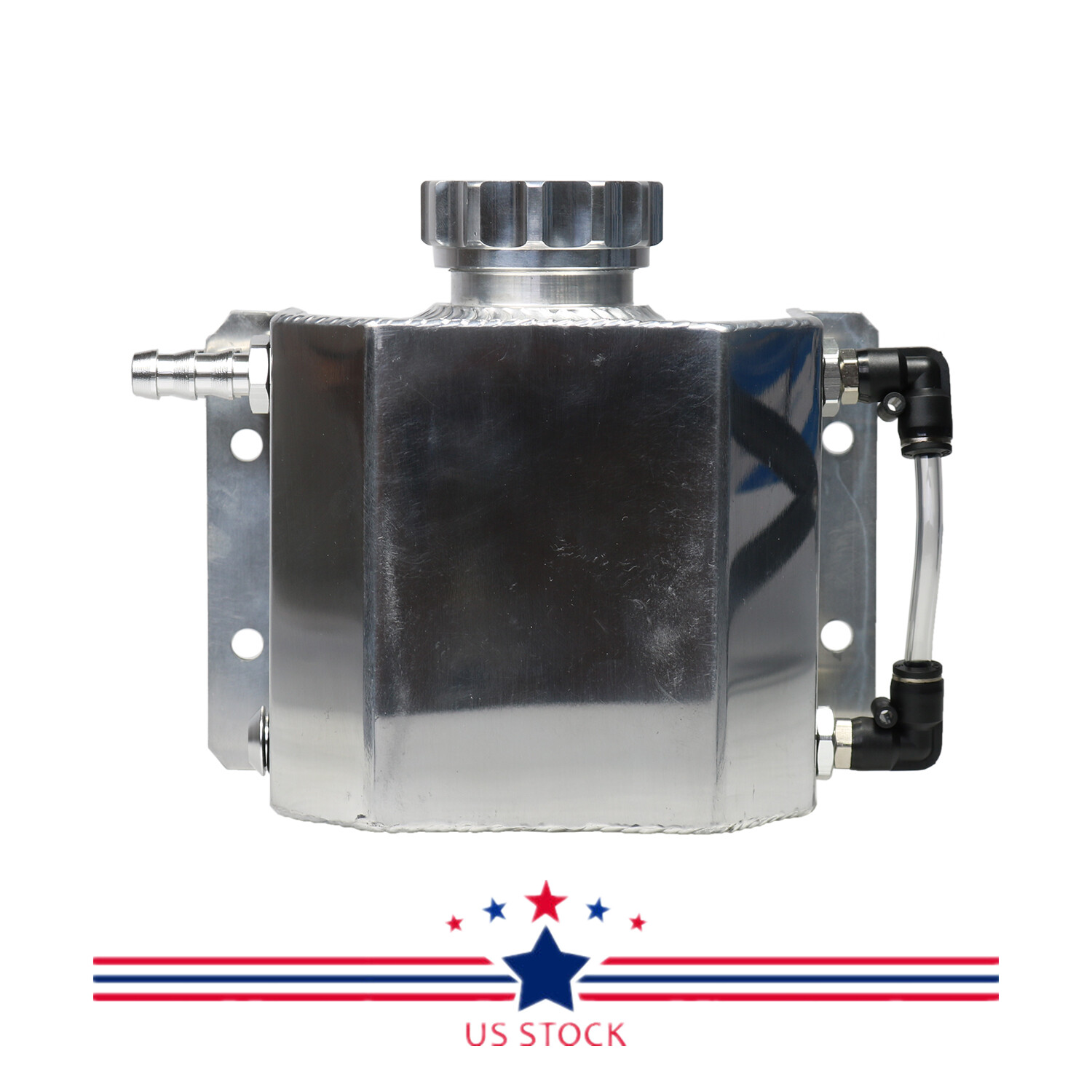 Universal Aluminum Radiator Coolant Overflow Bottle Recovery WaterTank ...
