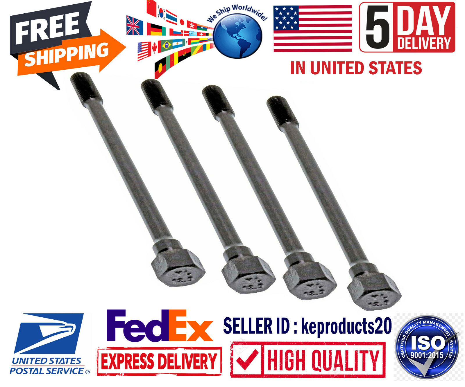 Set of 4 Cylinder Head Bolt fits for Deutz FL912 FL913 FL914 04151904 ...