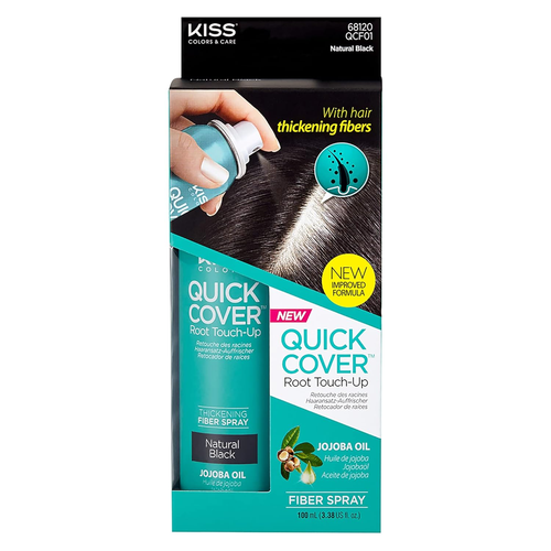 Kiss Quick Cover Root Touch up Thickening Fiber Spray 3.38Oz (Natural ...