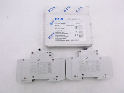 2 Pack Eaton FAZ-C5/1-NA-SP Circuit Breaker 5A 277 VAC / 48 VDC 1-pole ...