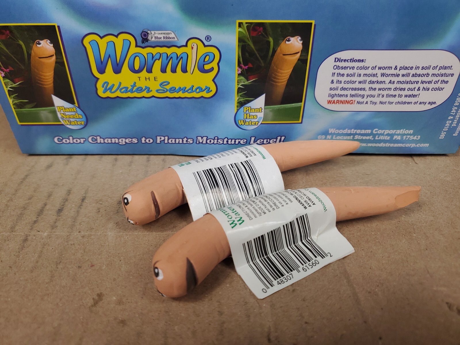 Lot of 2. Wormie The Water Sensor Plant Soil Moisture Testers garden in ...