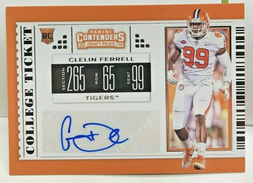 Clelin Ferrell 2019 Contenders Draft Picks College Ticket RC Autograph ...