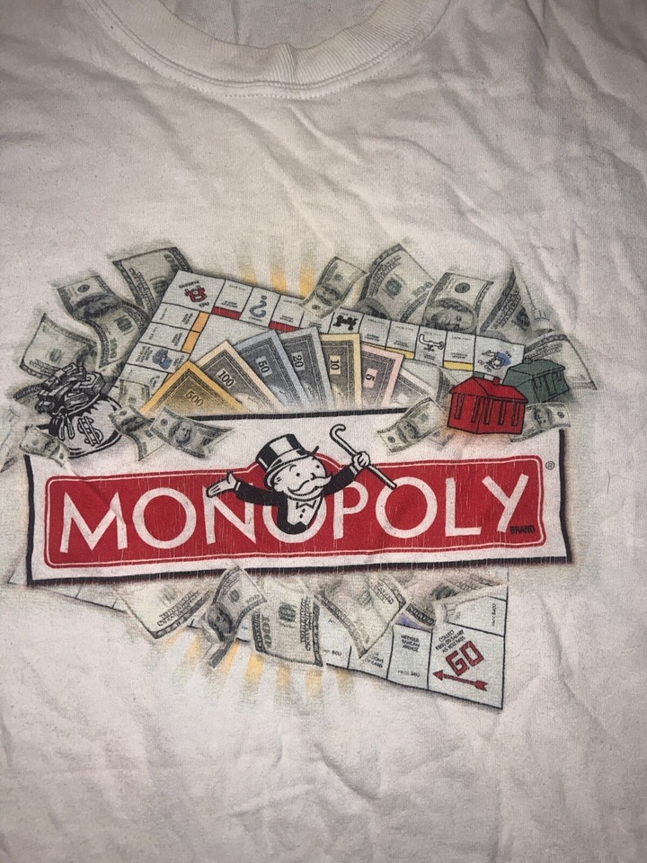 Vintage 90s Monopoly Board Game Promo T-Shirt Men’s XL | eBay