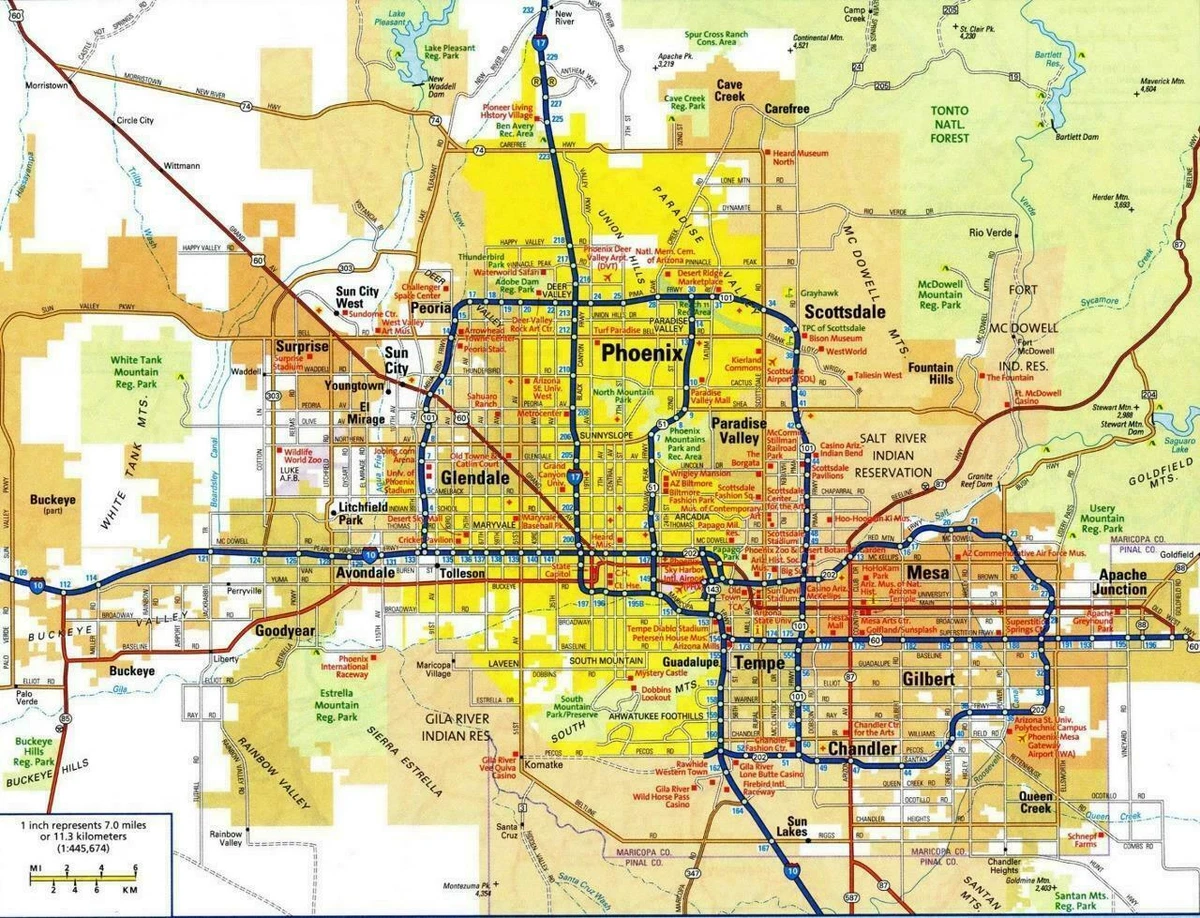 101 Freeway Map Of Phoenix