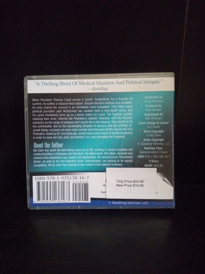Presidential Donor - Audio Book CD By Bill Clem - Trl8#68 | eBay