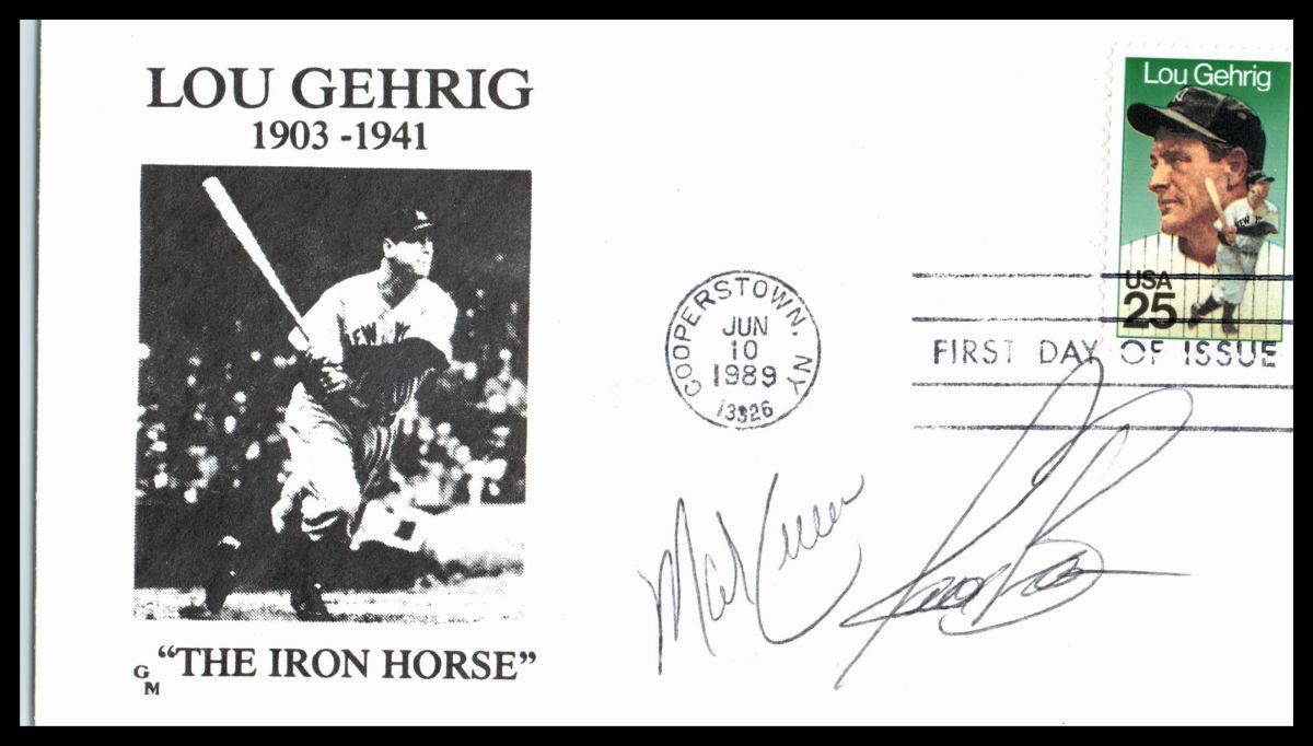 1989 Lou Gehrig The Iron Horse Sc 2417 FDC signed Mark Cresse, Greg ...