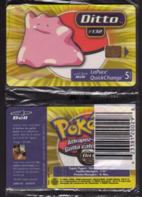 Pokemon Series - Ditto Normal SEALED Phone Card | eBay