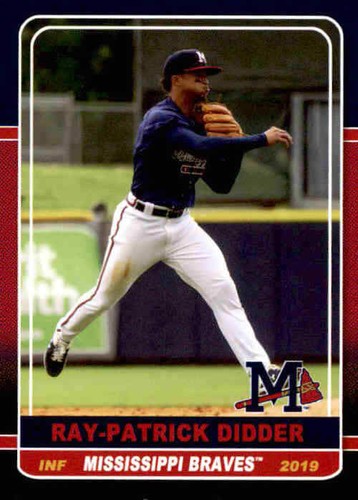 2019 Mississippi Braves Grandstand #11 Ray-Patrick Didder Oranjestad ...