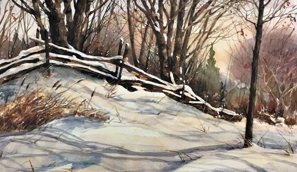 Matthews, Edwin-Winter Shadows-Landscape-Art For Sale | eBay