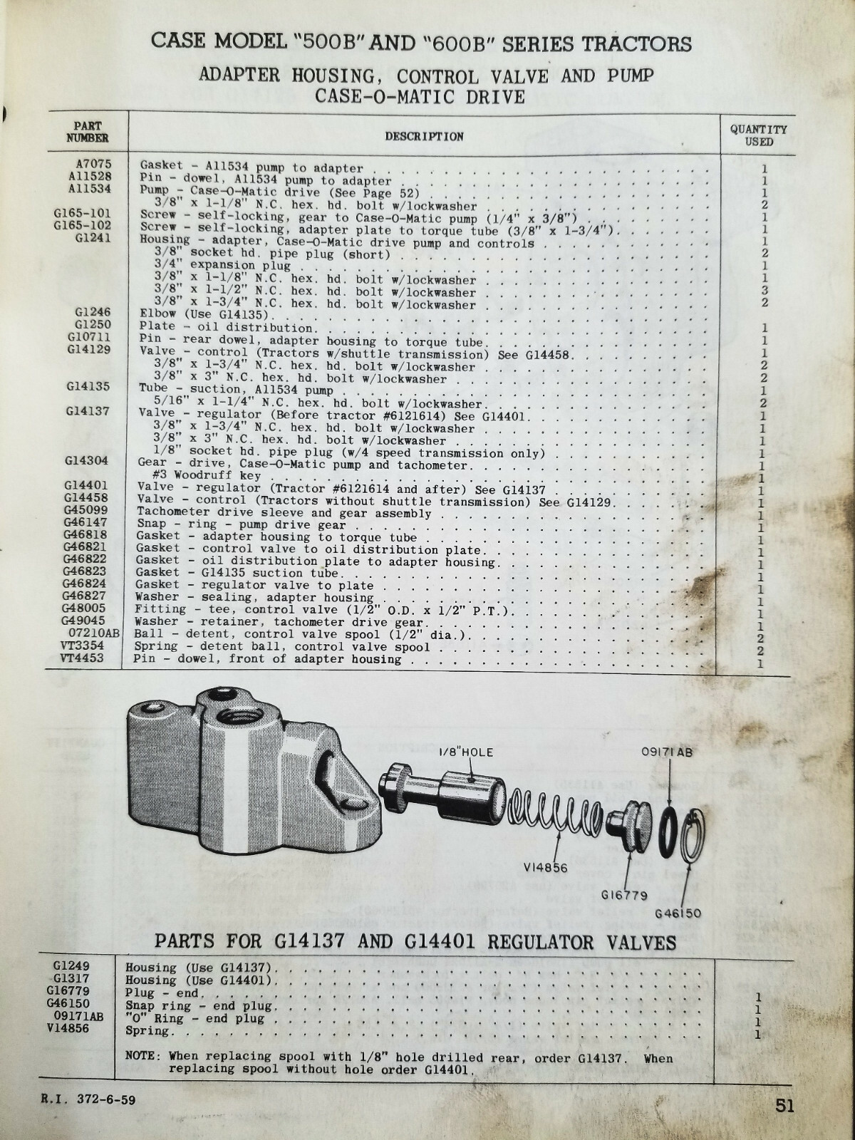 Case Model 500B and 600B Series Tractor Dealer Parts Book Manual ...