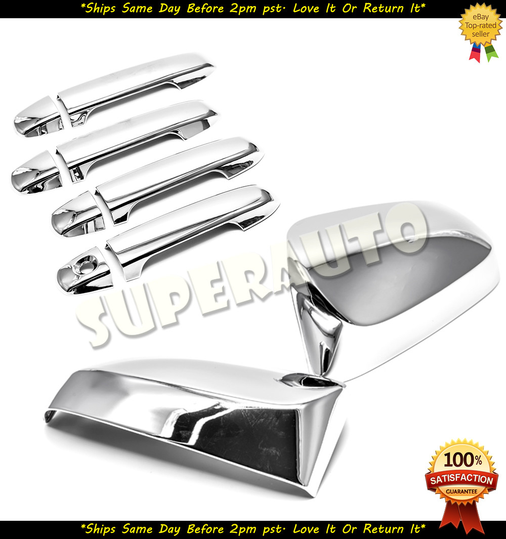 FOR 2012-2017 Toyota Camry CAMRY Chrome Top Half Mirrors+4DR Handle ...
